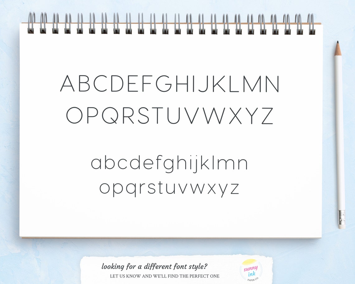 Personalized Note Card Set Thin Line Monogram Personalized | Etsy