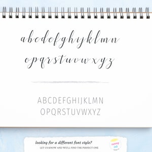 Personalized Monogram Notepad - Delicate Script Monogram Notepad - Classic Initial Writing Paper ...