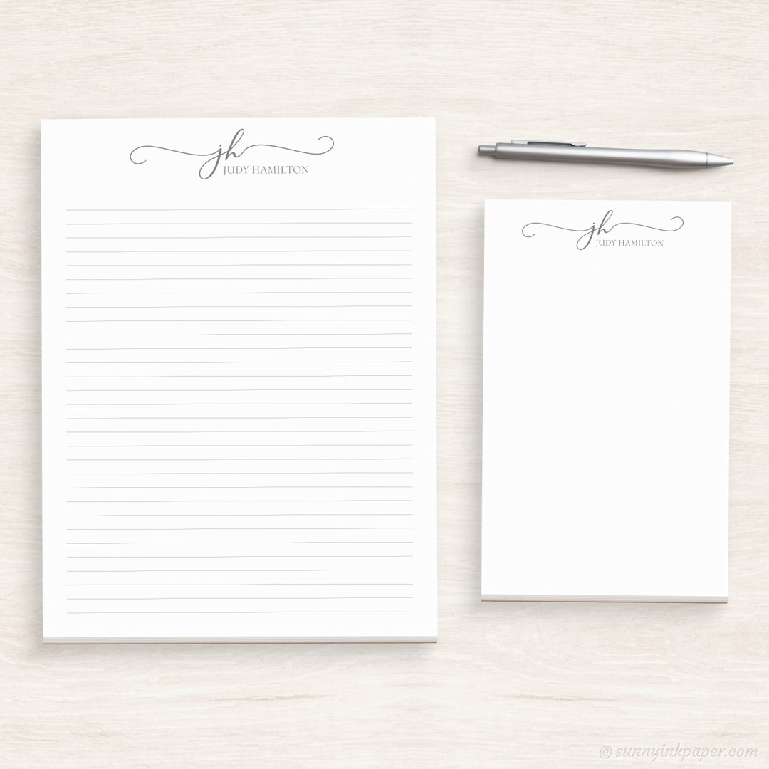 Personalized Monogram Writing Sheet - Customized Script Monogram ...