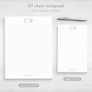 Personalized Classic Stationery Monogram Stationary Initial Monogram ...