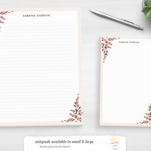 Personalized Fall Stationery - Fall Leaves Border Stationery Set ...