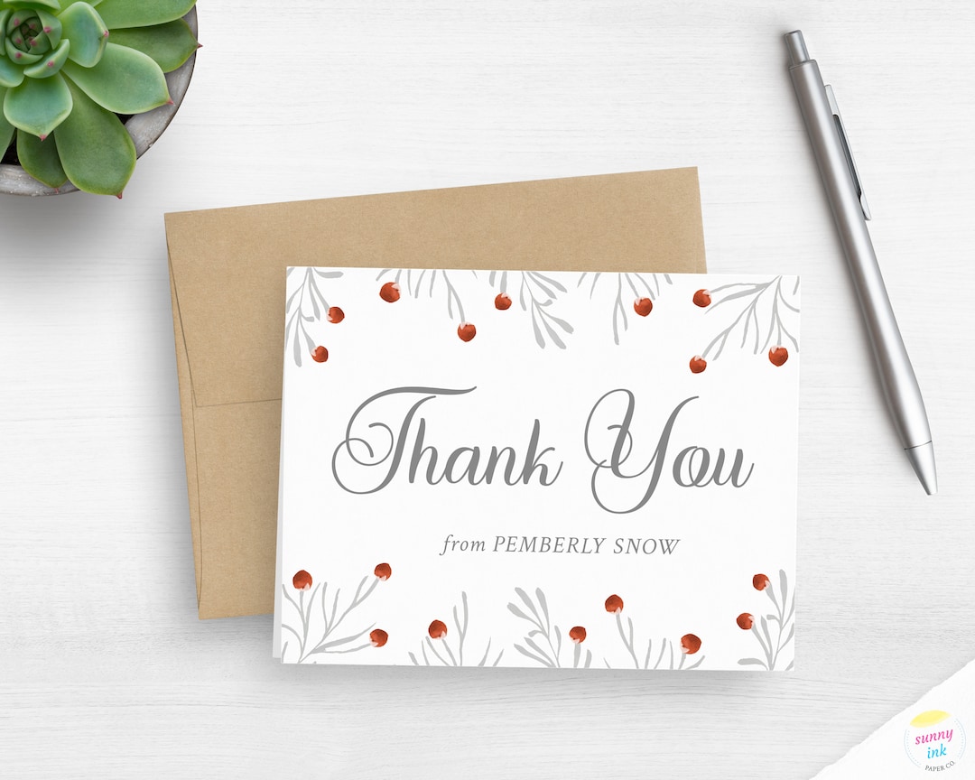 Floral Thank You Notes - Custom Notes - Personalized Thank You Cards ...