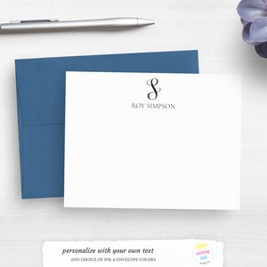 Personalized Stationery - Monogrammed Stationery Set - Single Monogram ...