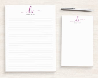 2 Initial and Name Monogramed Notepad for Women Simple Script - Etsy