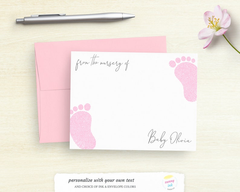 Personalized Baby Shower Cards - From the Nursery of - Custom Thank You ...