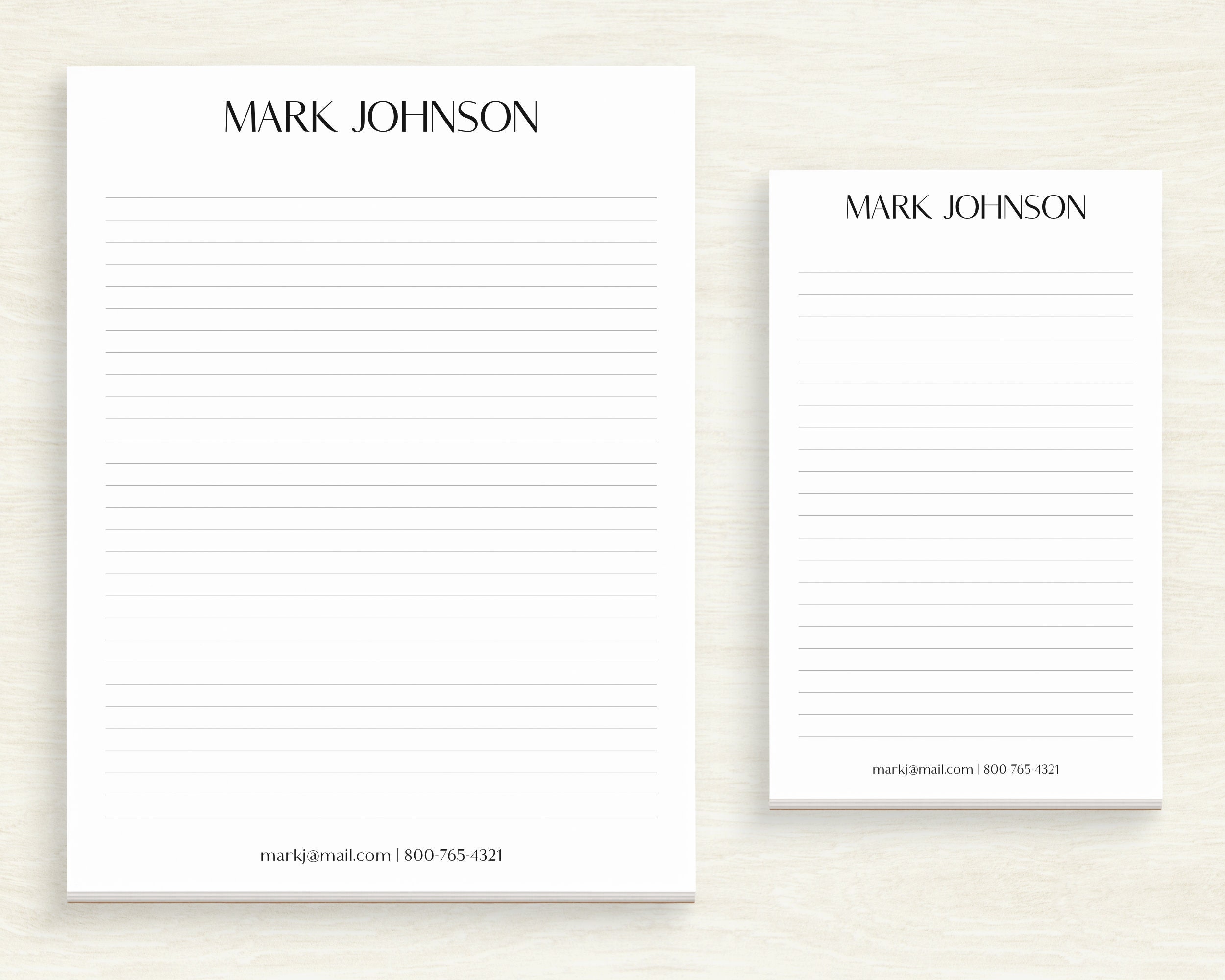 Personalized Writing Pad Typographic Writing Sheet - Etsy