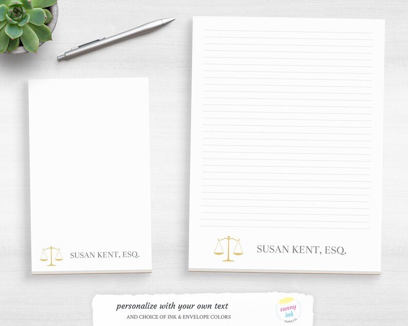 Personalized Notepad for Lawyer Classic Professional Lawyer - Etsy