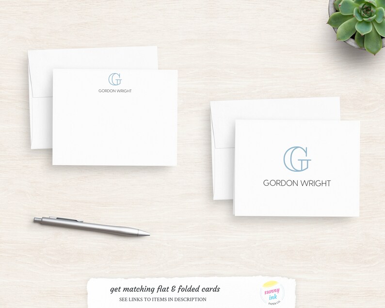 Personalized Monogram Writing Pad Classic Outline Monogram - Etsy