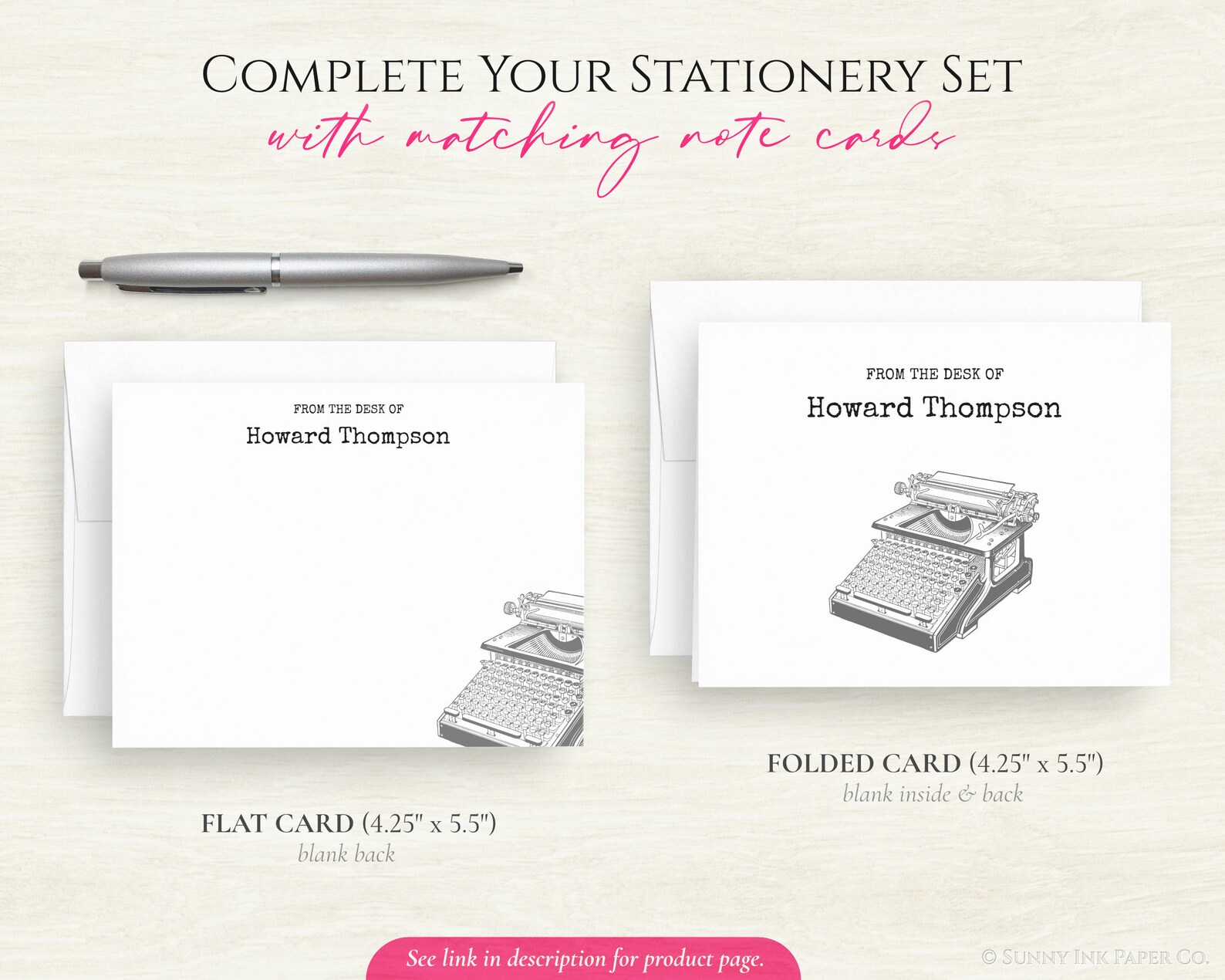 Personalized Vintage Notepad Typewriter Font Pad Custom - Etsy