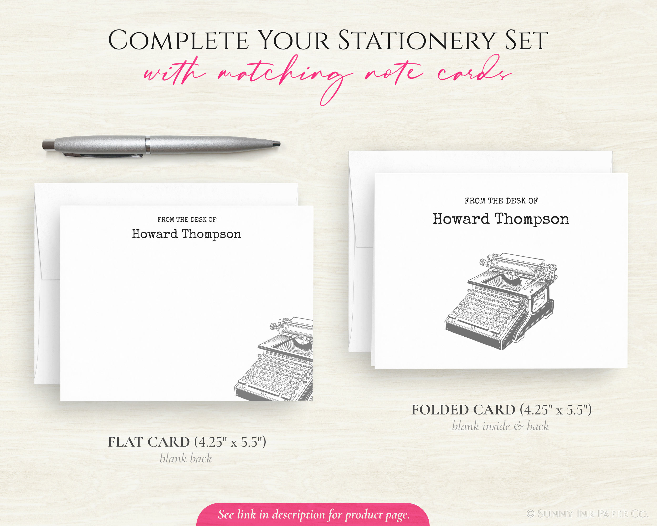 Personalized Vintage Notepad Typewriter Font Pad Custom - Etsy