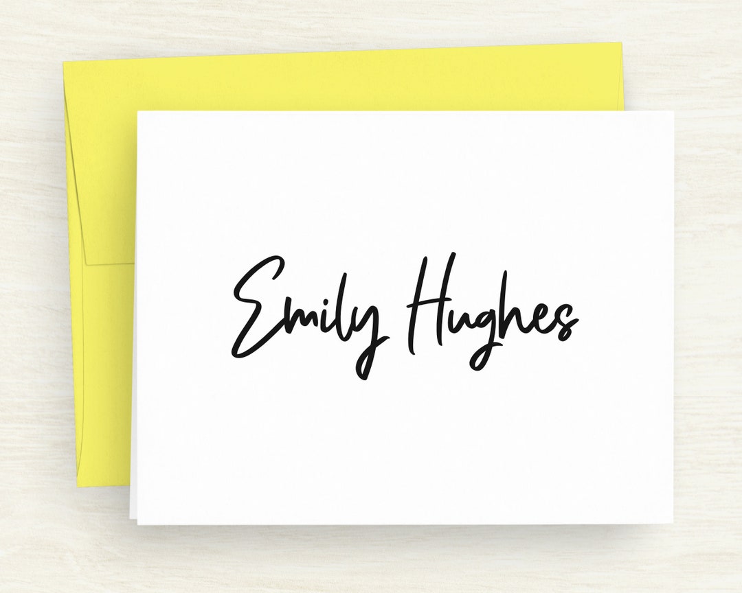 Personalized Note Cards Handwriting Font Stationery - Etsy
