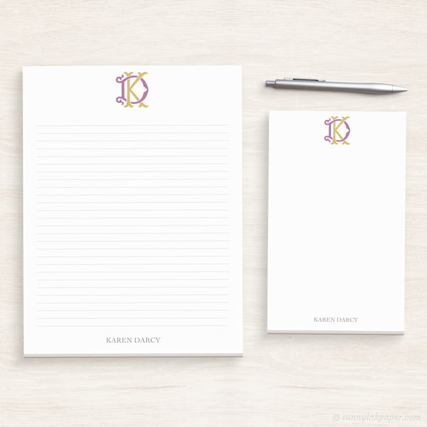 Leather Monogrammed Desk Pad - Etsy