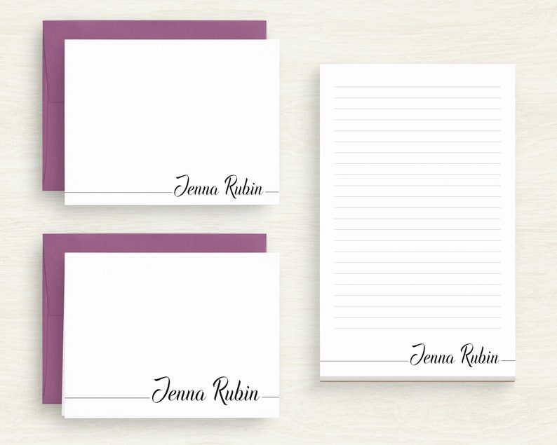 Personalized Stationery Elegant Handwriting Stationary - Etsy