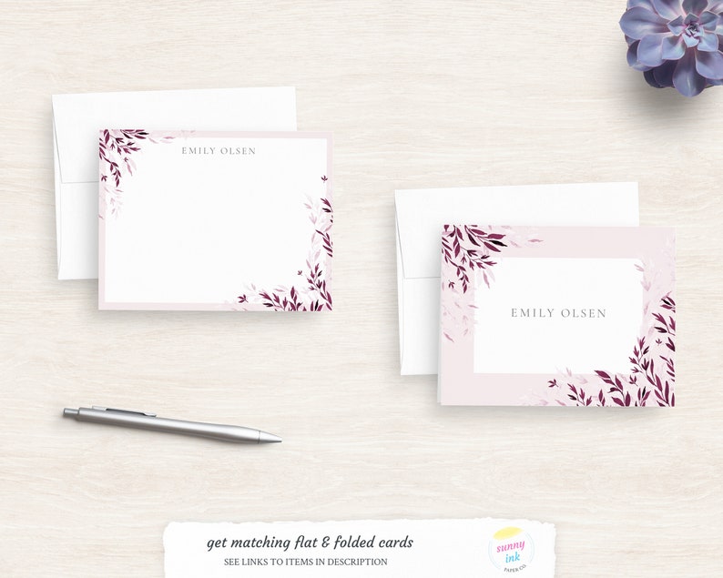 Customized Leaf Notepad Pretty Floral Notepad Writing Pad - Etsy