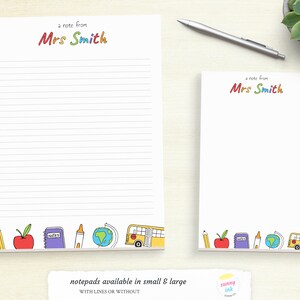 Personalized Stationery for Kindergarten Teacher - Colorful Custom ...