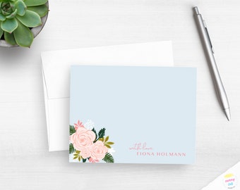 Personalized Floral Stationary Set Personalized Note Cards - Etsy