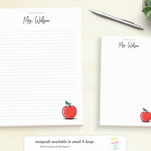 Personalized Teacher Stationery - Customized Apple Stationery Set ...