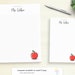 Personalized Teacher Stationery Customized Apple Stationery - Etsy