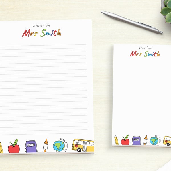 Teacher Notepad - Etsy