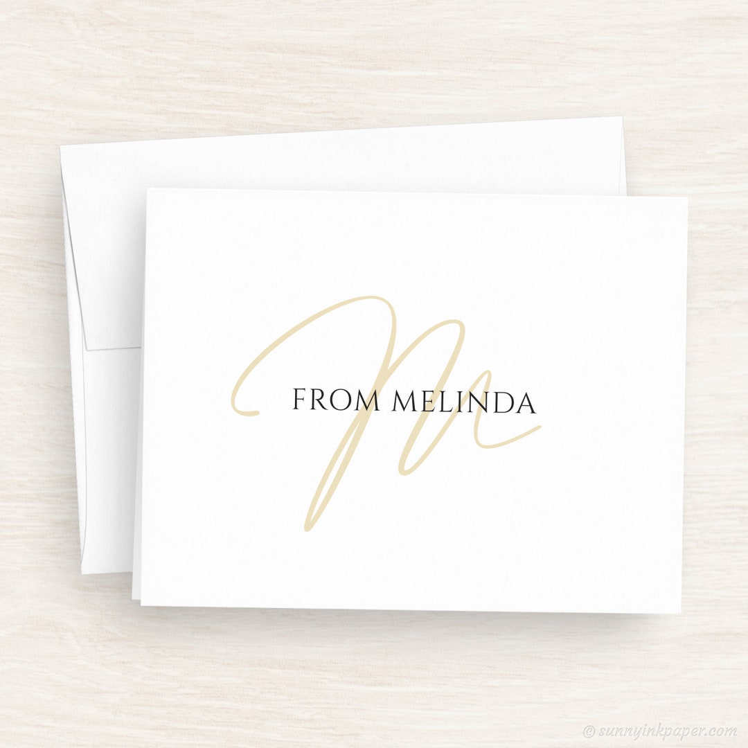 Personalized Monogrammed Cards - Custom Stationery - Decorative ...