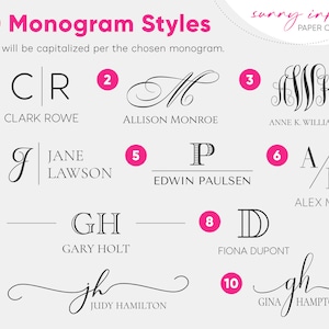Personalized Classic Stationery - Monogram Stationary - Initial ...