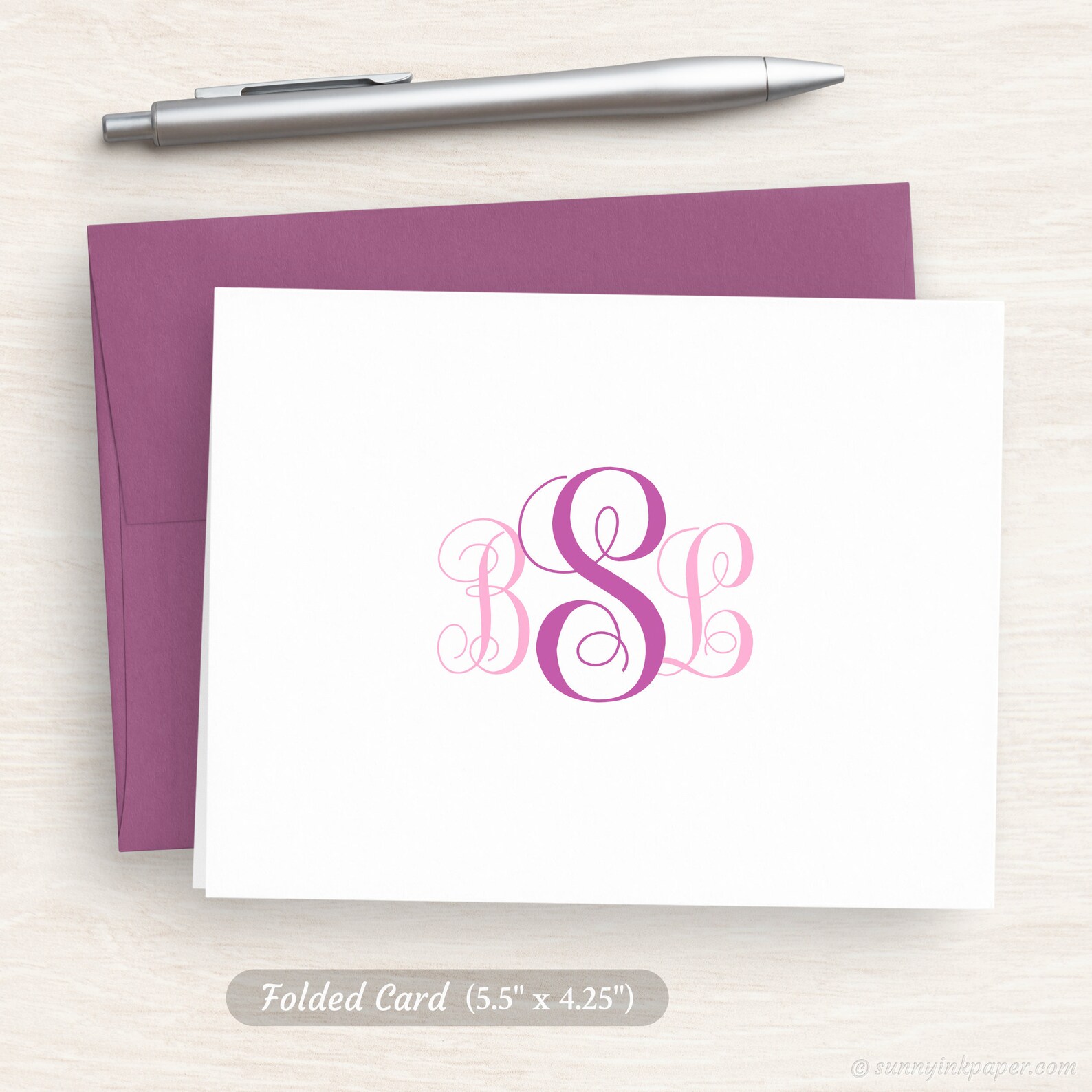 Personalized Monogram Stationery Classic Monogram - Etsy