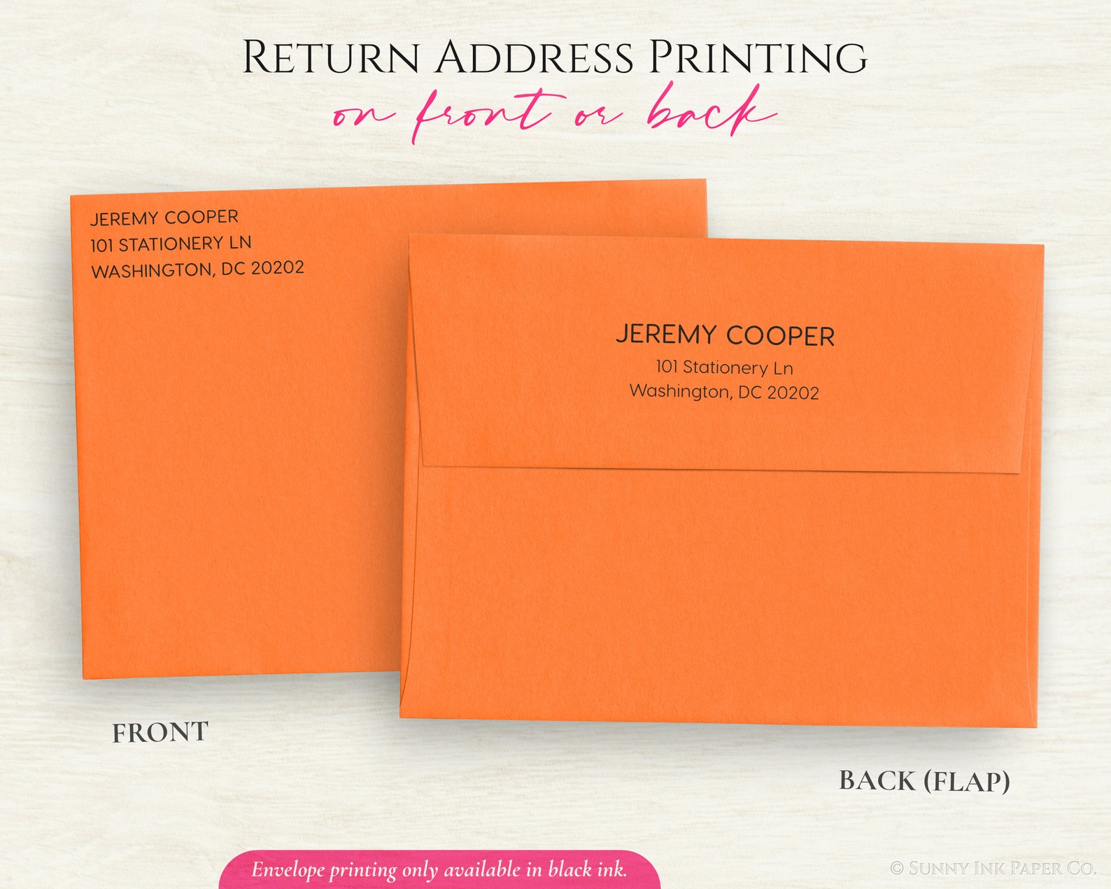 Personalized Stationery Cards - Simple Text Note Cards - Customized ...
