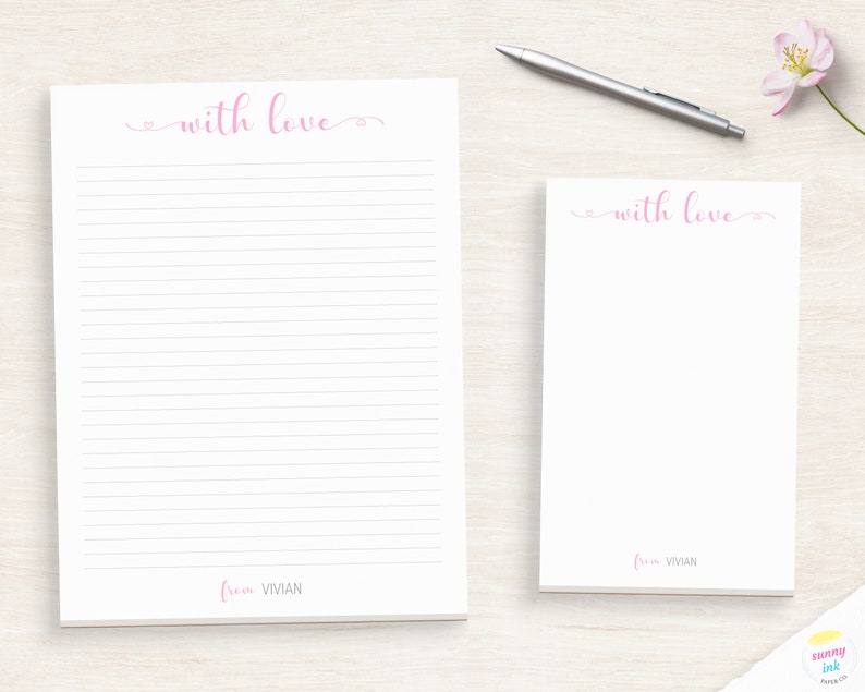 Personalized Writing Pad Charming Stationery Custom | Etsy