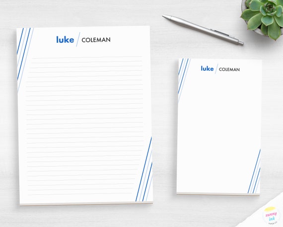 Personalized Writing Pad Classic Notepad Design Custom - Etsy