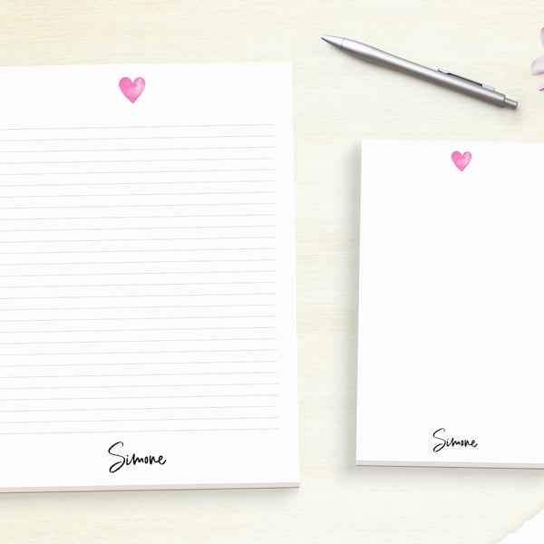 Heart Notepad - Etsy