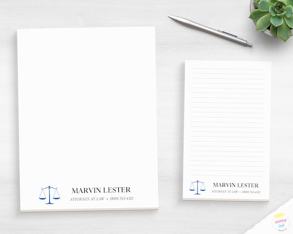 Personalized Notepad for Lawyer Classic Professional Lawyer - Etsy