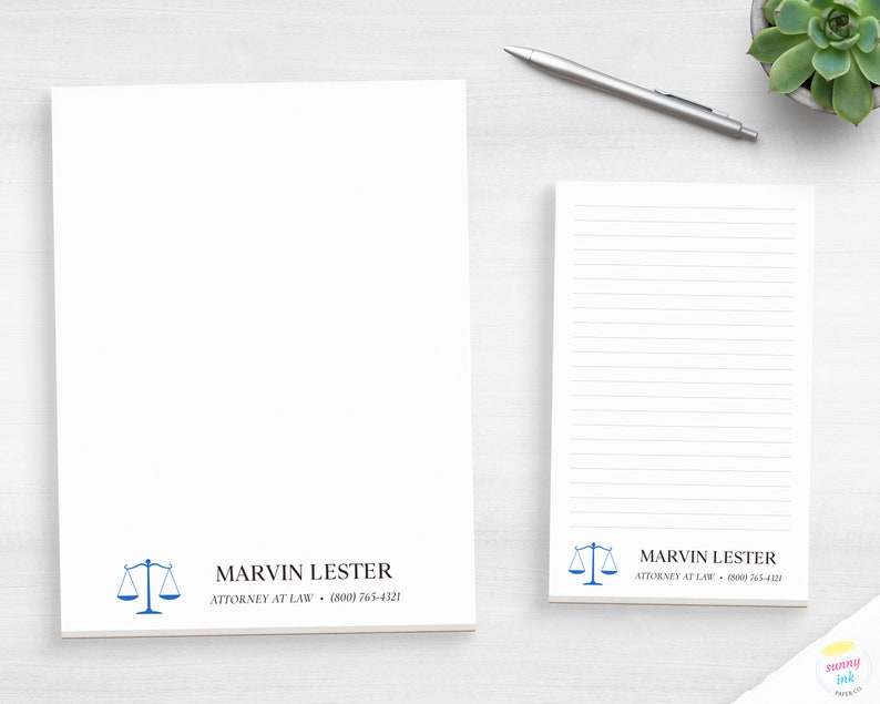 Personalized Notepad for Lawyer Classic Professional Lawyer - Etsy