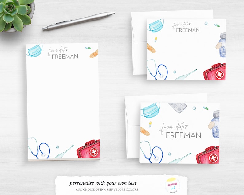 Personalized Medical Stationery Set Doctor Stationery - Etsy