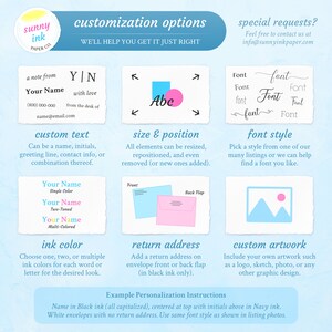 Personalized Monogram Stationery Cards Custom Cards for Her Customized ...