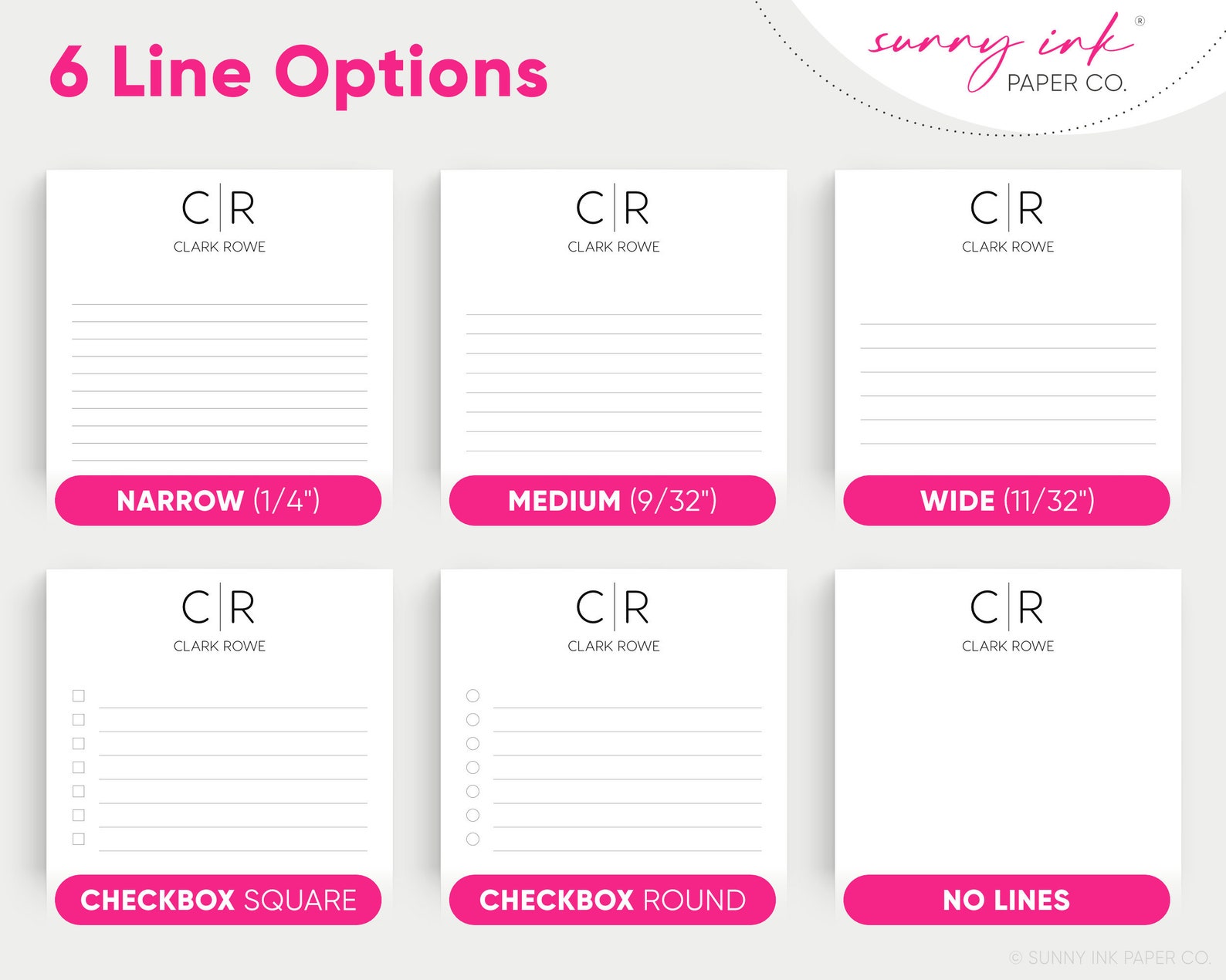 Personalized Monogram Notepad Stationery Desk Pad Elegant Custom ...