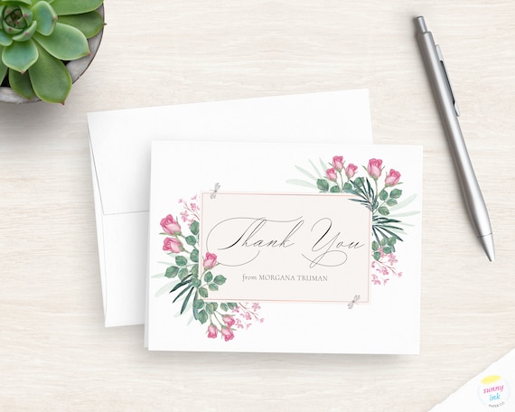 Personalized Thank You Note Cards Wedding Thank You Notes | Etsy