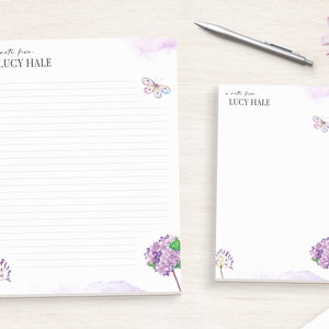 Personalized Writing Pad Floral Stationery Custom Notepad | Etsy