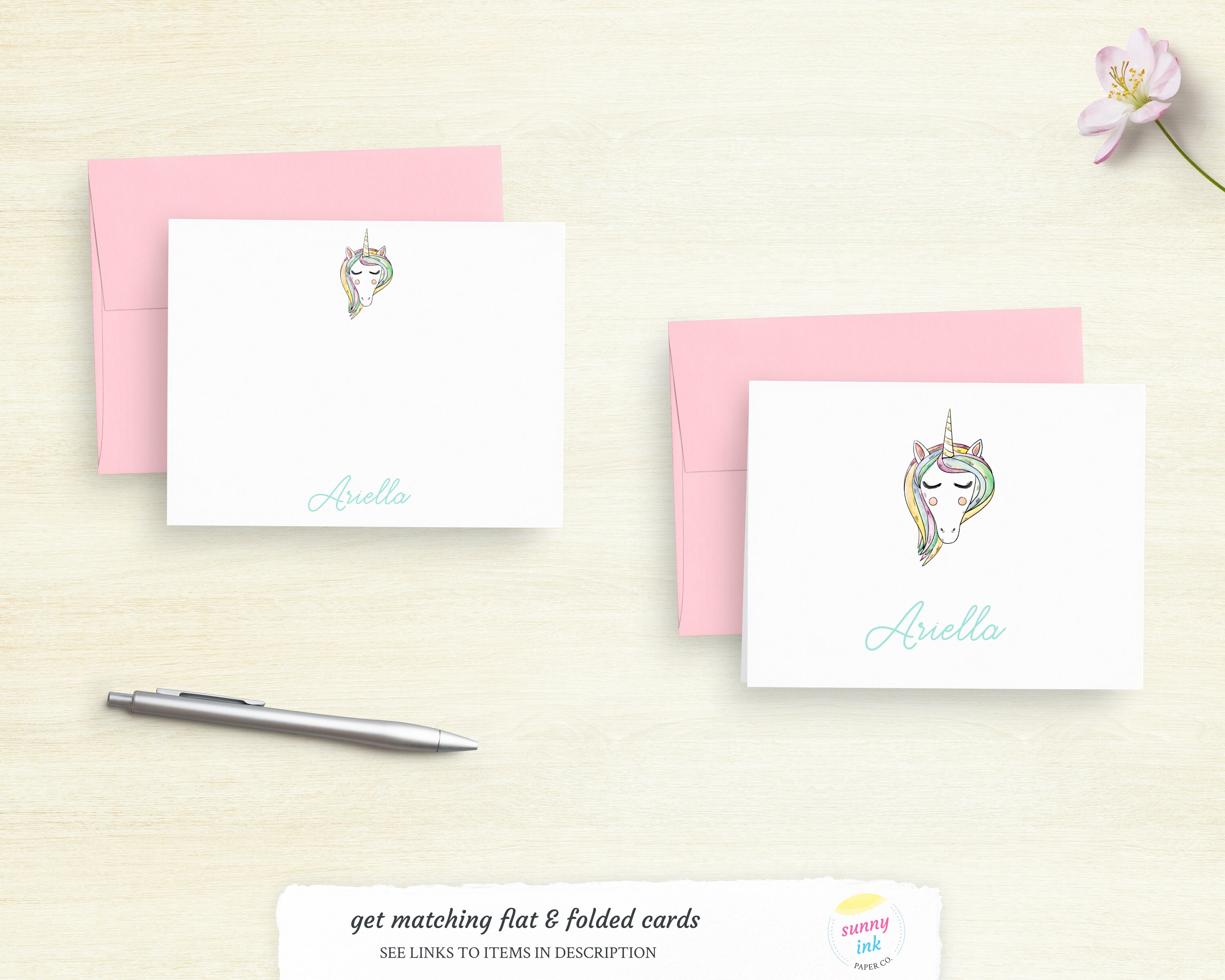 Personalized Magical Writing Paper Customized Unicorn | Etsy