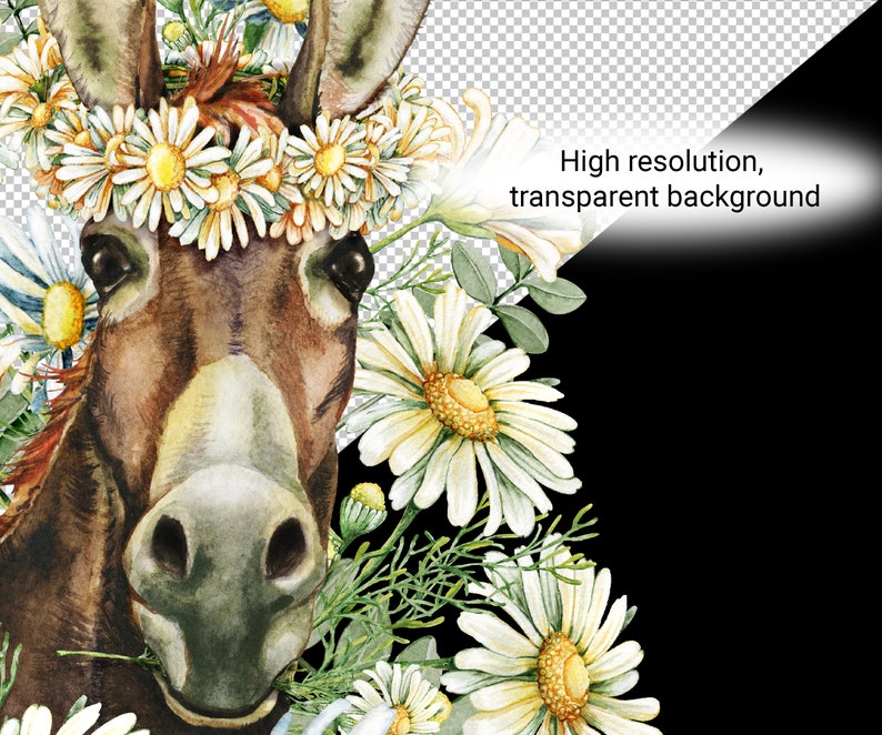 Donkey and Windmill Clipart Watercolor Sublimation Wind Pump - Etsy