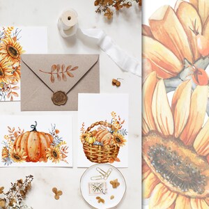 Watercolor Autumn Clipart Thanksgiving Decor Pumpkin - Etsy