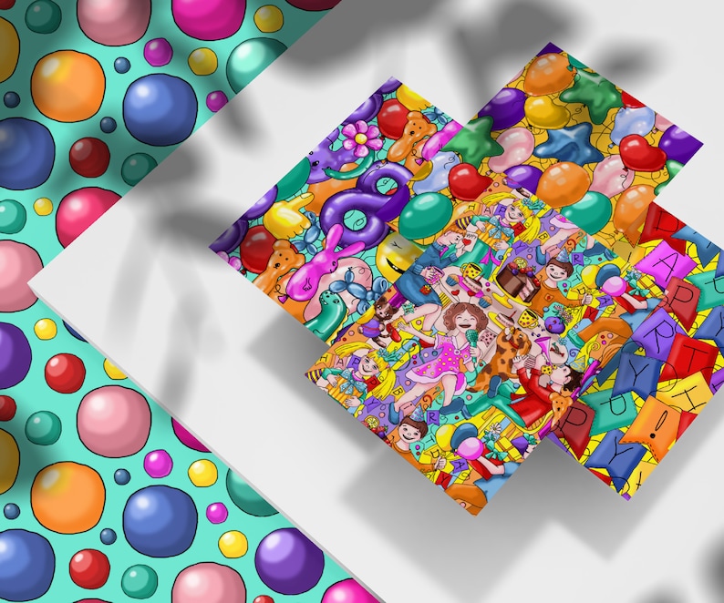 Children's Birthday 8 Years Bright Colorful Design Clipart - Etsy