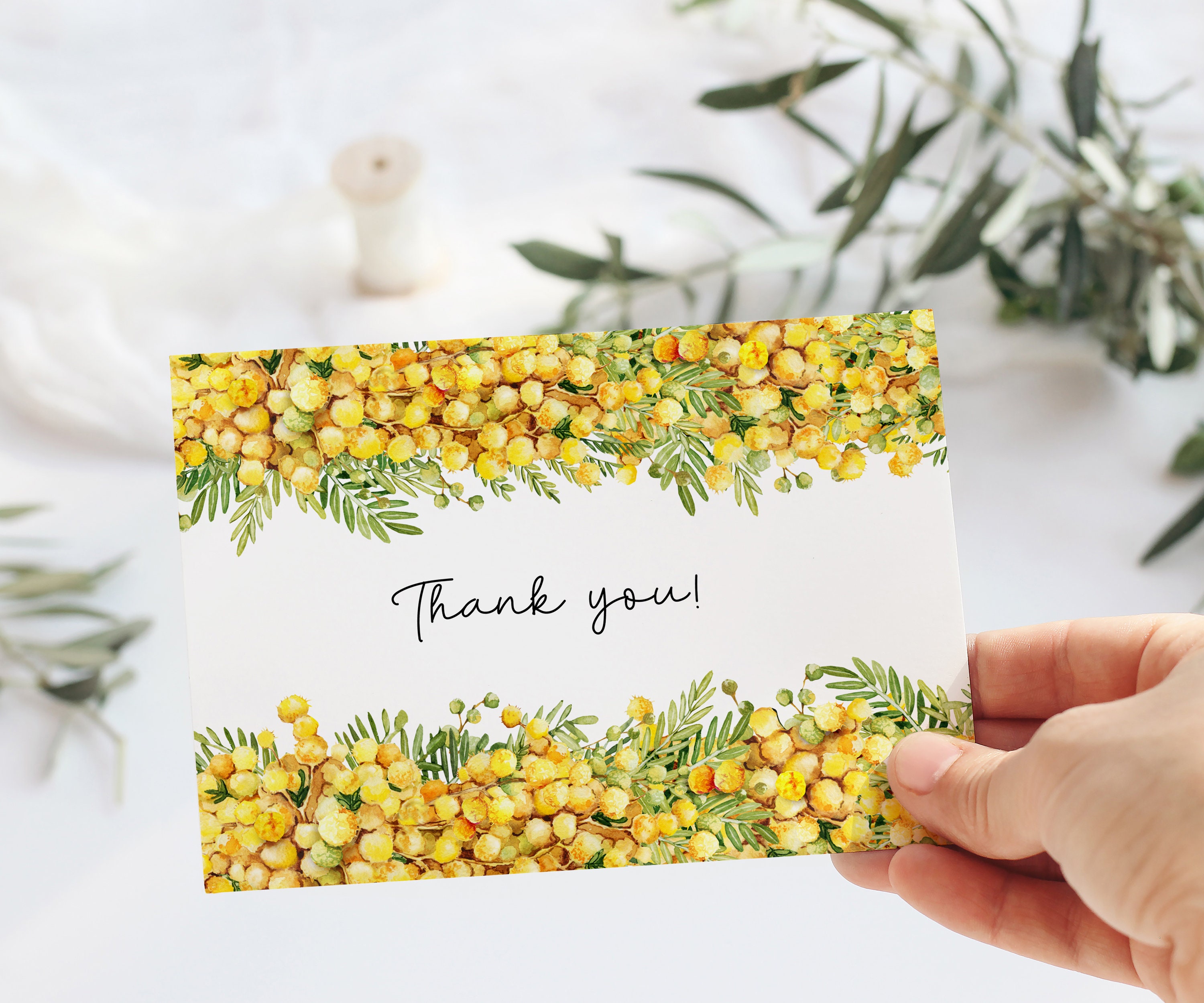 Watercolor Mimosa Flower Digital Paper Spring Floral Seamless - Etsy