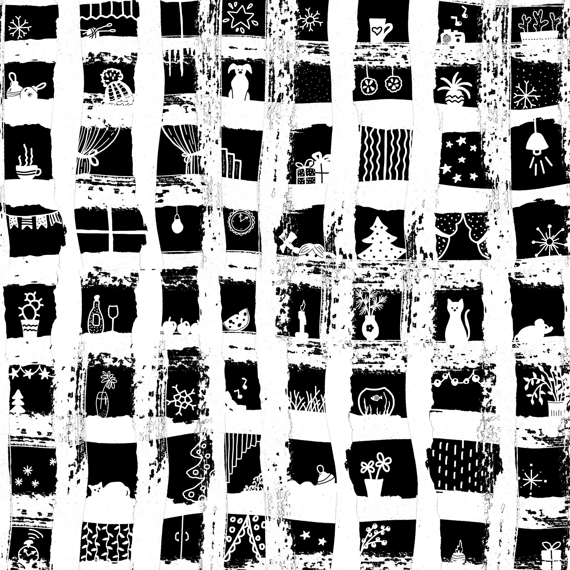 Seamless Black and White Patterns Graphic Clipart. Digital - Etsy
