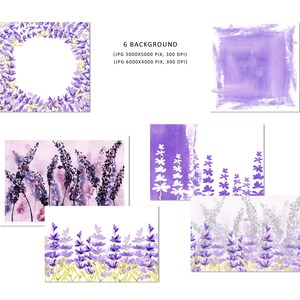 Lavender Watercolor Clipart Digital Paper Seamless Pattern. - Etsy Canada