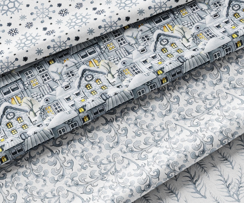 Winter Christmas Digital Paper Seamless Patterns - Etsy