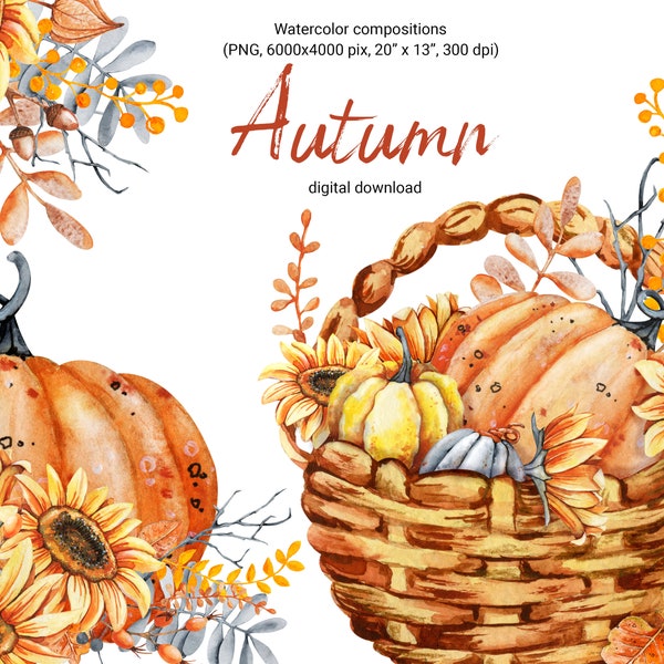 Autumn Clipart - Etsy