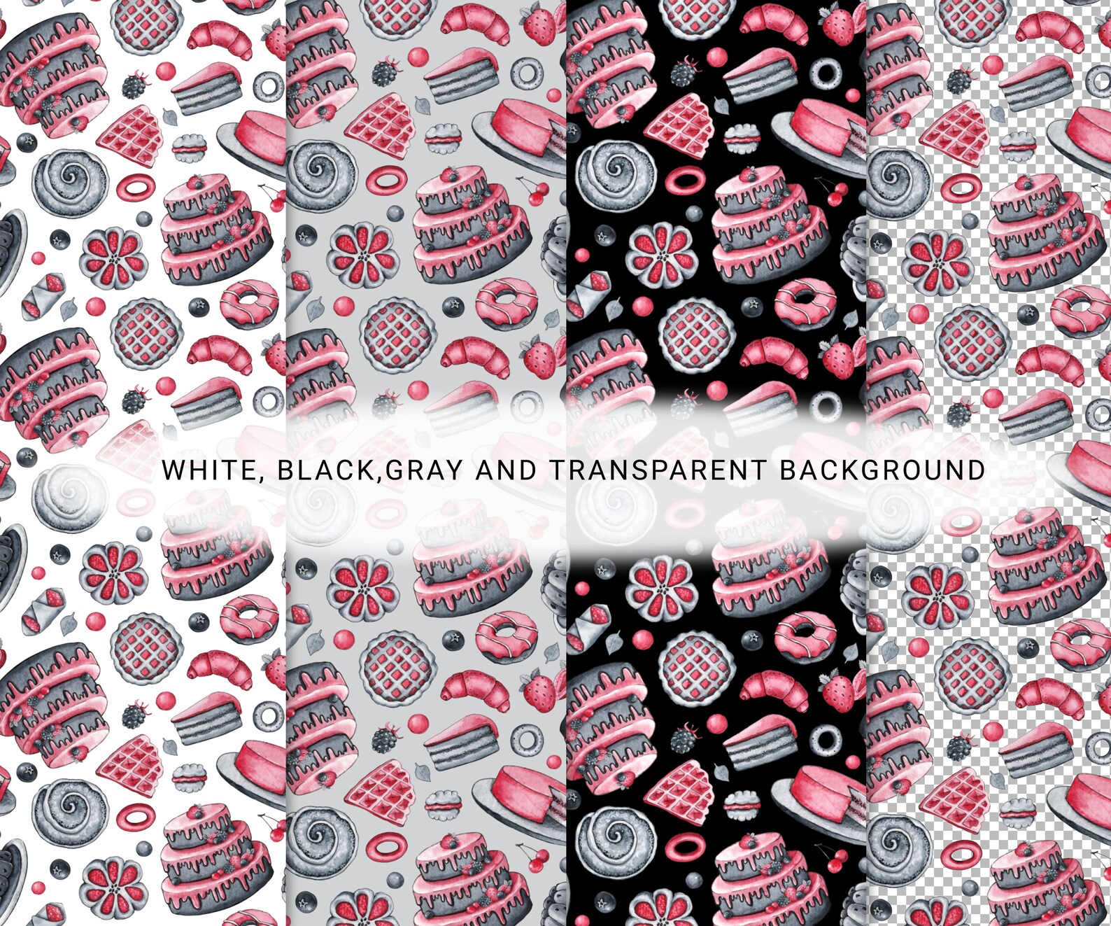 Chef Cook, Baker, Culinary Chef, Seamless Digital Paper Set, Kitchen ...