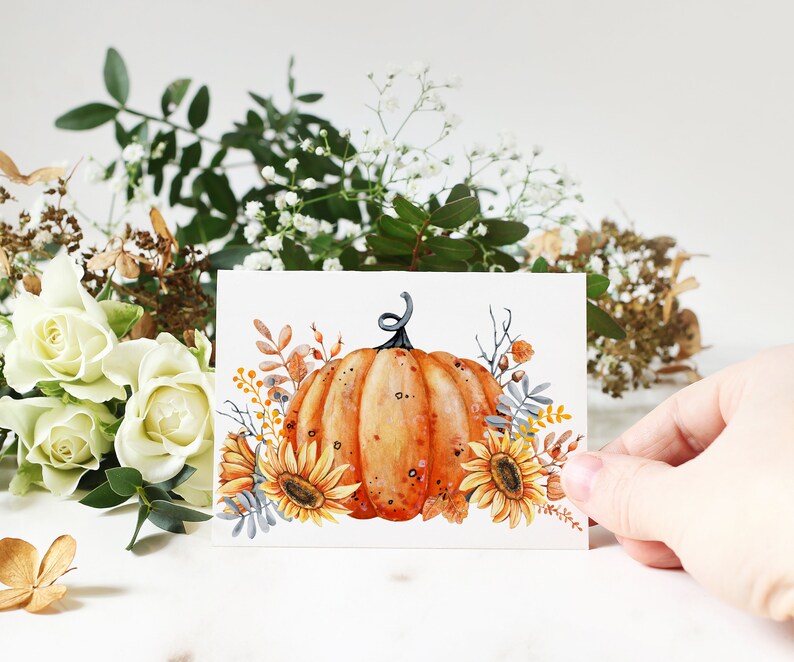 Watercolor Autumn Clipart Thanksgiving Decor Pumpkin | Etsy