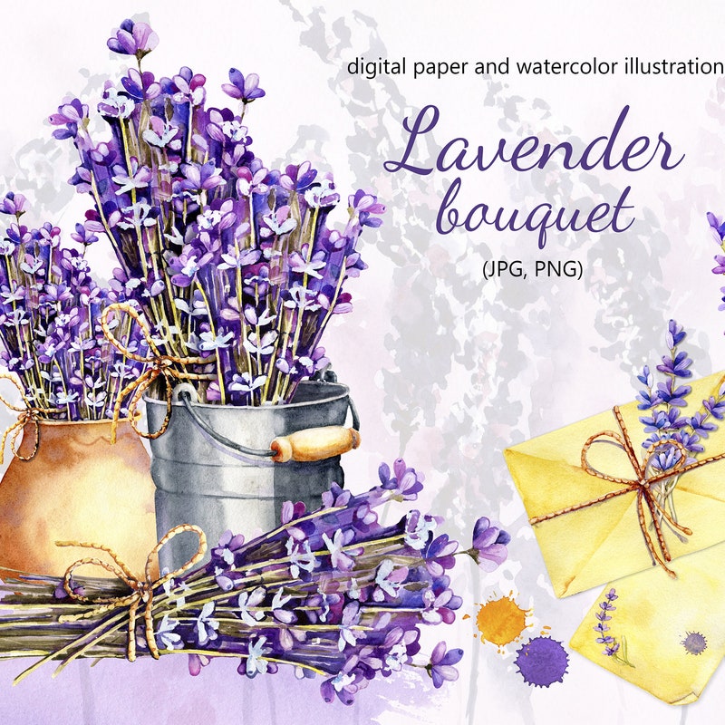 Lavender Watercolor - Etsy