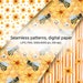 Honey Bee Digital Paper Set Seamless Patterns Meadow Grasses - Etsy